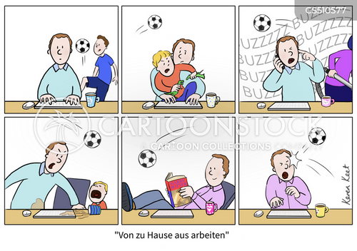 Cartoons und Karikaturen mit Arbeit Von Zu Hause Aus (wfh)