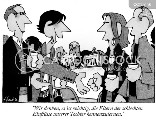 Cartoons und Karikaturen mit Elternabend