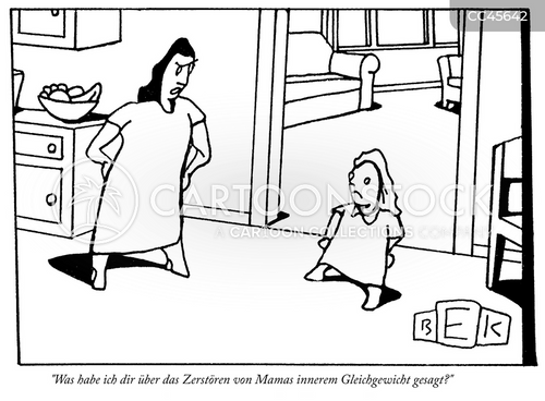 Cartoons und Karikaturen mit Mutter Und Tochter