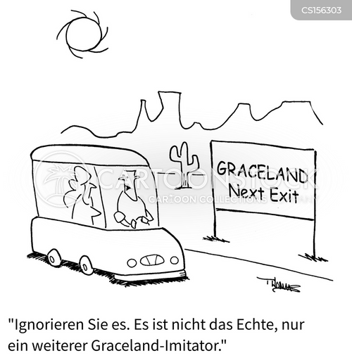 Cartoons und Karikaturen mit Elvis-imitation