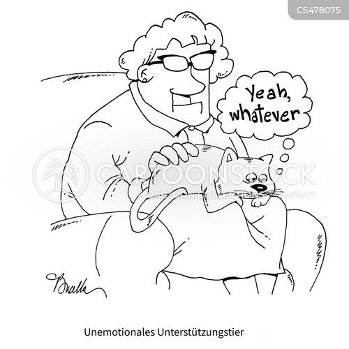 Cartoons und Karikaturen mit Emotionale Katzen