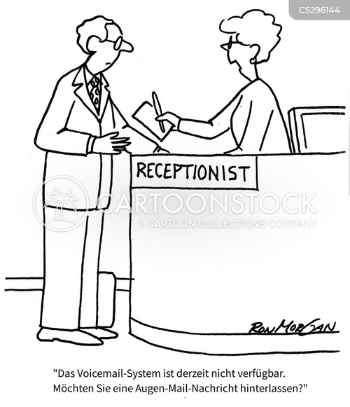 Cartoons und Karikaturen mit Voice-mail