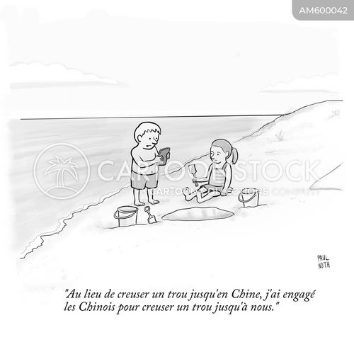 Dessins humoristique et caricaturés avec Creuser Des Tunnels