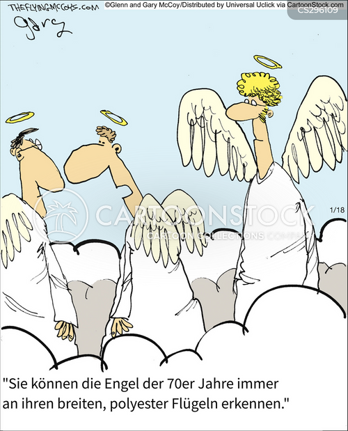 Cartoons und Karikaturen mit Engeln