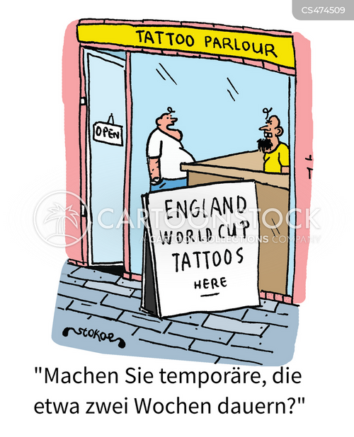 Cartoons und Karikaturen mit England Fan
