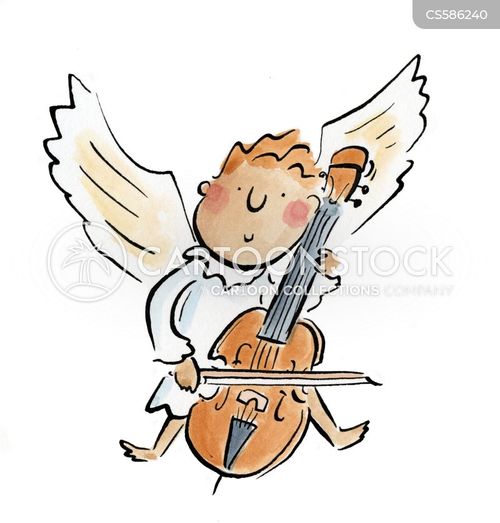 Musical Angel Cartoons and Comics - funny pictures from CartoonStock
