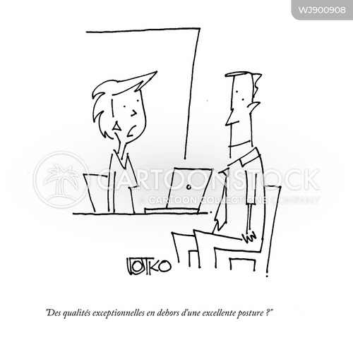 Dessins humoristique et caricaturés avec Entretien Comportemental