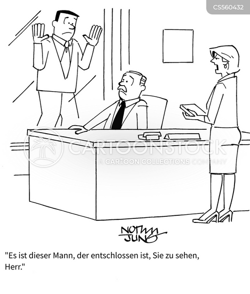 Cartoons und Karikaturen mit Entschlossen