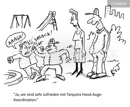 Cartoons und Karikaturen mit Hand-auge-koordination