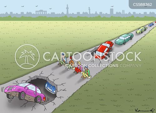 Roadblock Cartoons and Comics - funny pictures from CartoonStock