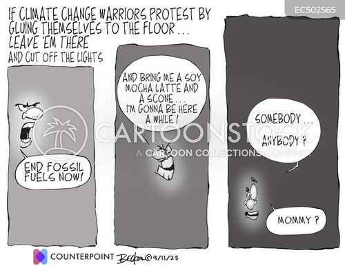 Climate Warrior Cartoons and Comics - funny pictures from CartoonStock