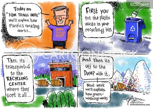 Recycling Plastics Cartoons and Comics - funny pictures from CartoonStock