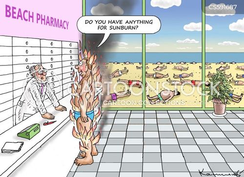 Sunburn Cartoons and Comics - funny pictures from CartoonStock