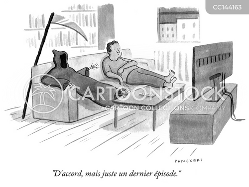 Dessins humoristique et caricaturés avec Binge-watching