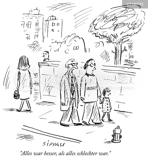 Cartoons und Karikaturen mit Nostalgie-trip