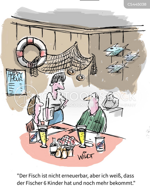 Cartoons und Karikaturen mit Fischer