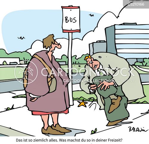 Cartoons und Karikaturen mit Kick-line
