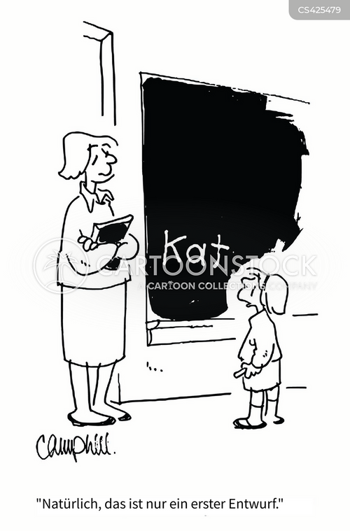 Cartoons und Karikaturen mit Englischklasse