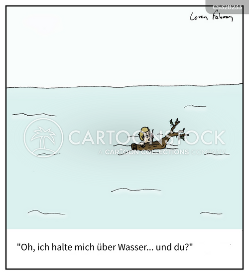 Cartoons und Karikaturen mit Bleiben Über Wasser