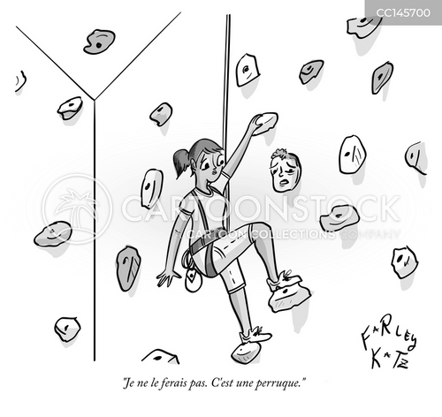 Dessin Animé Mur D'escalade