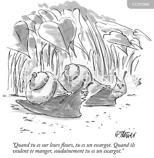Dessins humoristique et caricaturés avec Manger Des Escargots