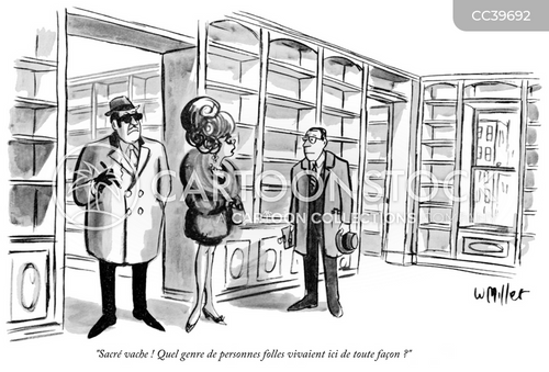 Dessins humoristique et caricaturés avec Rayonnage