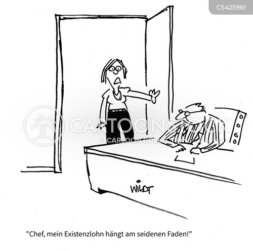 Cartoons und Karikaturen mit Existenzlohn