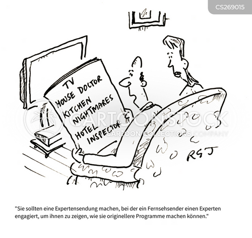 Cartoons und Karikaturen mit Tv-experte