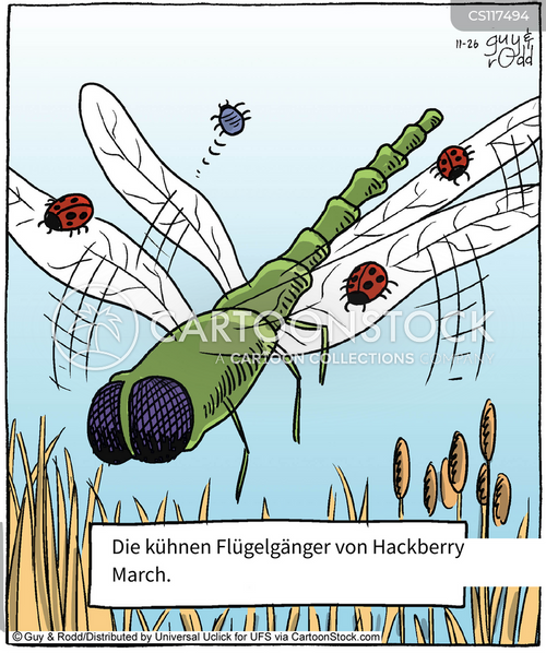 Cartoons und Karikaturen mit Wing-walking