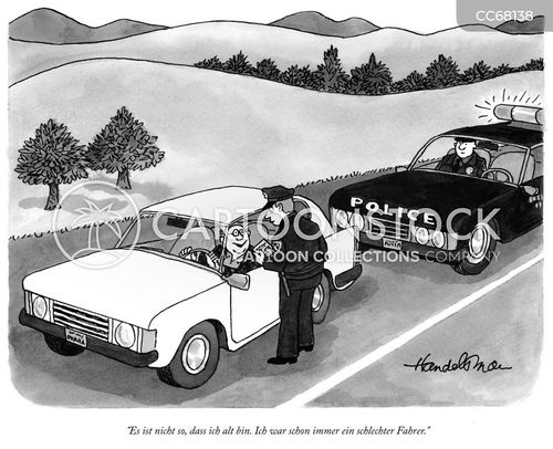 Cartoons und Karikaturen mit Beifahrer