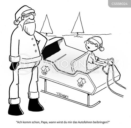 Cartoons und Karikaturen mit Fahren Lernen