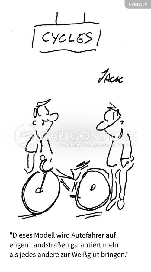 Cartoons und Karikaturen mit Fahrradfahren