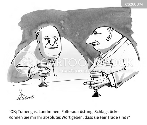Cartoons und Karikaturen mit Faire Handel