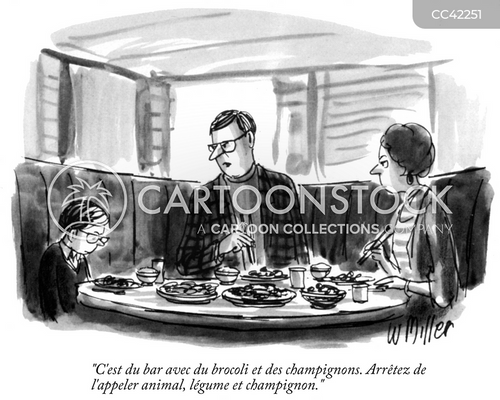 Dessins humoristique et caricaturés avec Vocabulaire Culinaire