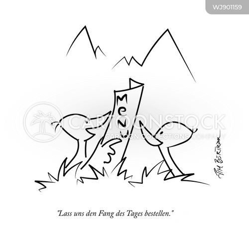 Cartoons und Karikaturen mit Fischfang Des Tages