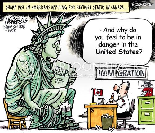 Fleeing America Cartoons and Comics - funny pictures from CartoonStock