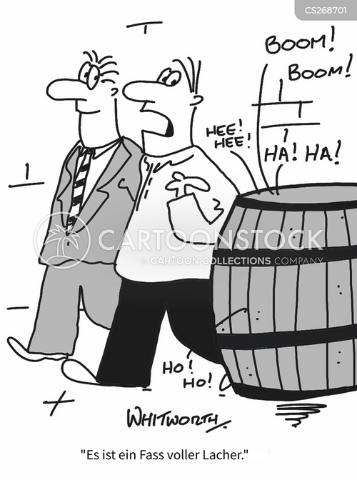 Cartoons und Karikaturen mit Fass