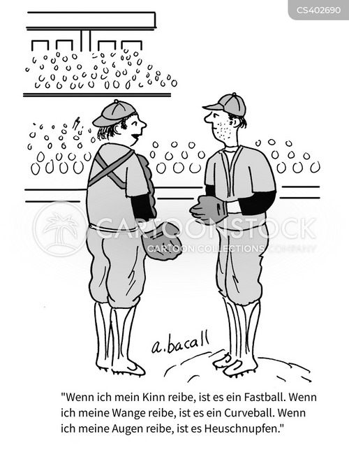 Cartoons und Karikaturen mit Fast-ball