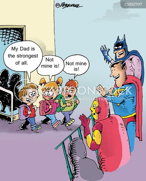 Fatherly Strength Cartoons and Comics - funny pictures from CartoonStock