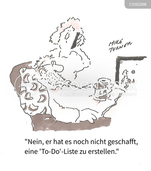 Cartoons und Karikaturen mit Diy-liste