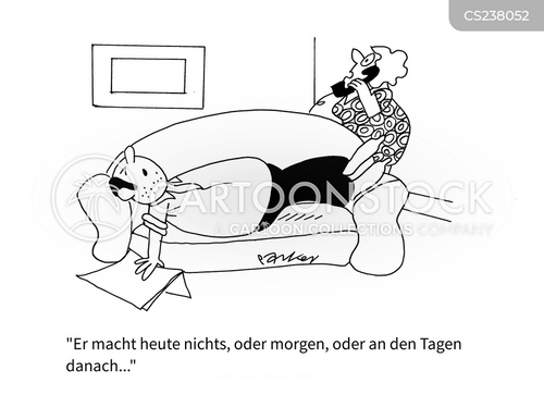 Cartoons und Karikaturen mit Fauler Mann