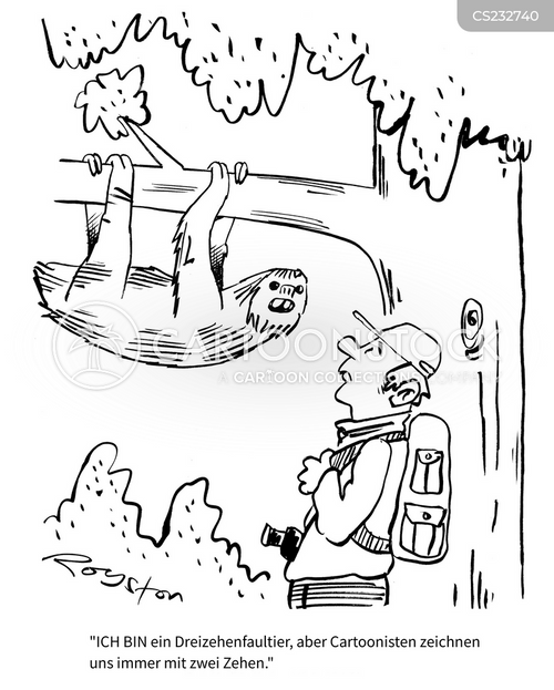 Cartoons und Karikaturen mit Faultier