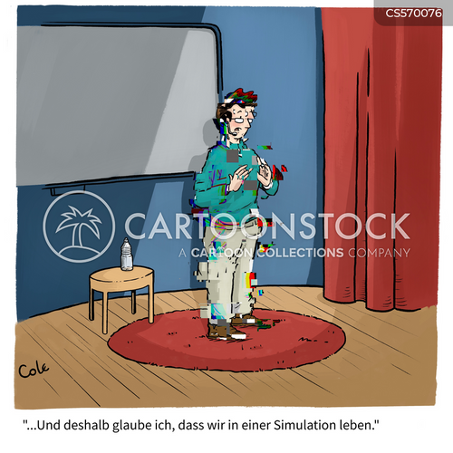 Cartoons und Karikaturen mit Computer-simulation
