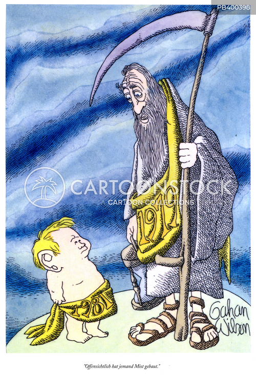 Cartoons und Karikaturen mit Versehen