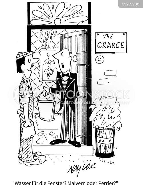 Cartoons und Karikaturen mit Perrier-wasser