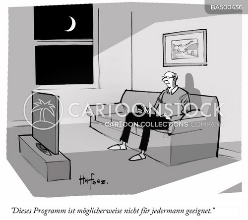 Cartoons und Karikaturen mit 3-d-fernsehen