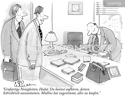 Cartoons und Karikaturen mit Management-buyout