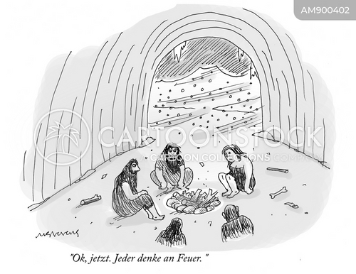 Cartoons und Karikaturen mit Steinzeitmensch