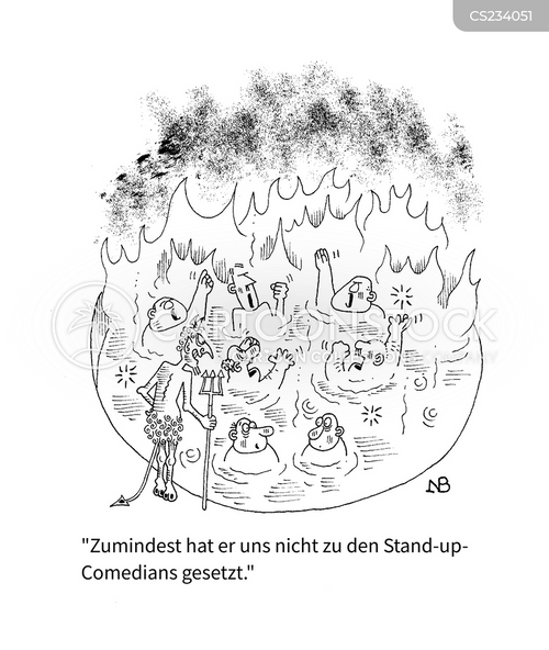 Cartoons und Karikaturen mit Stand-up-comics