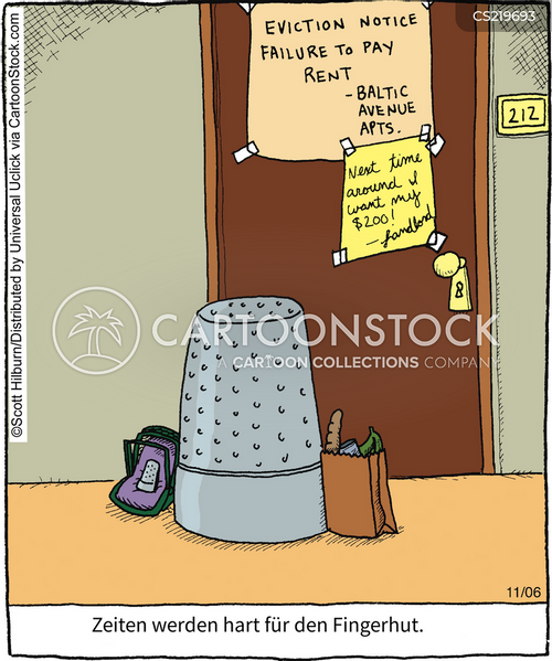 Cartoons und Karikaturen mit Fingerhut